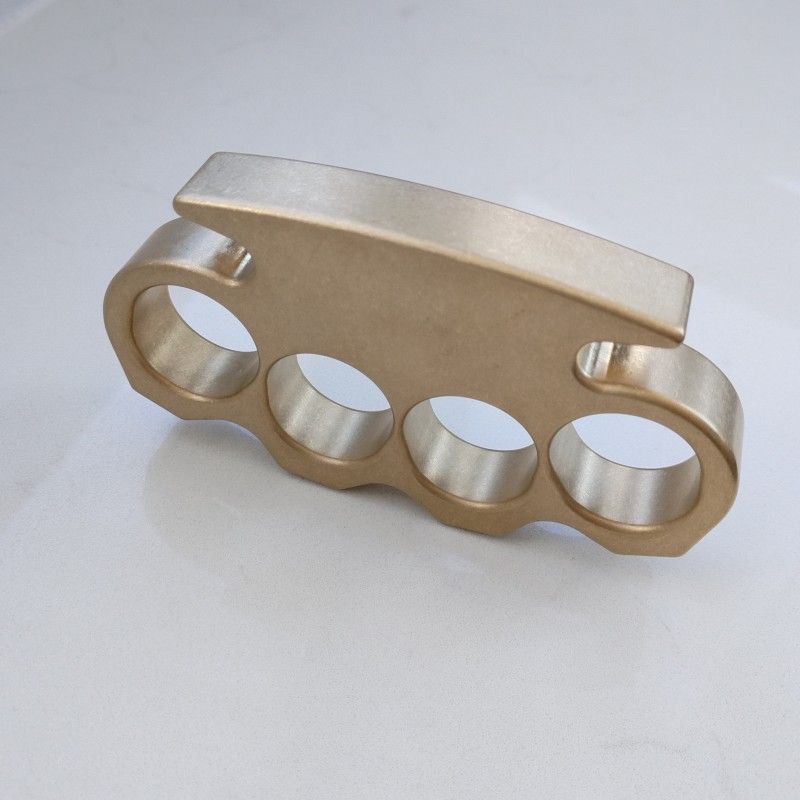 Solid Brass Knuckle Duster Finger Buckle Self-defense Broken Window ED ...