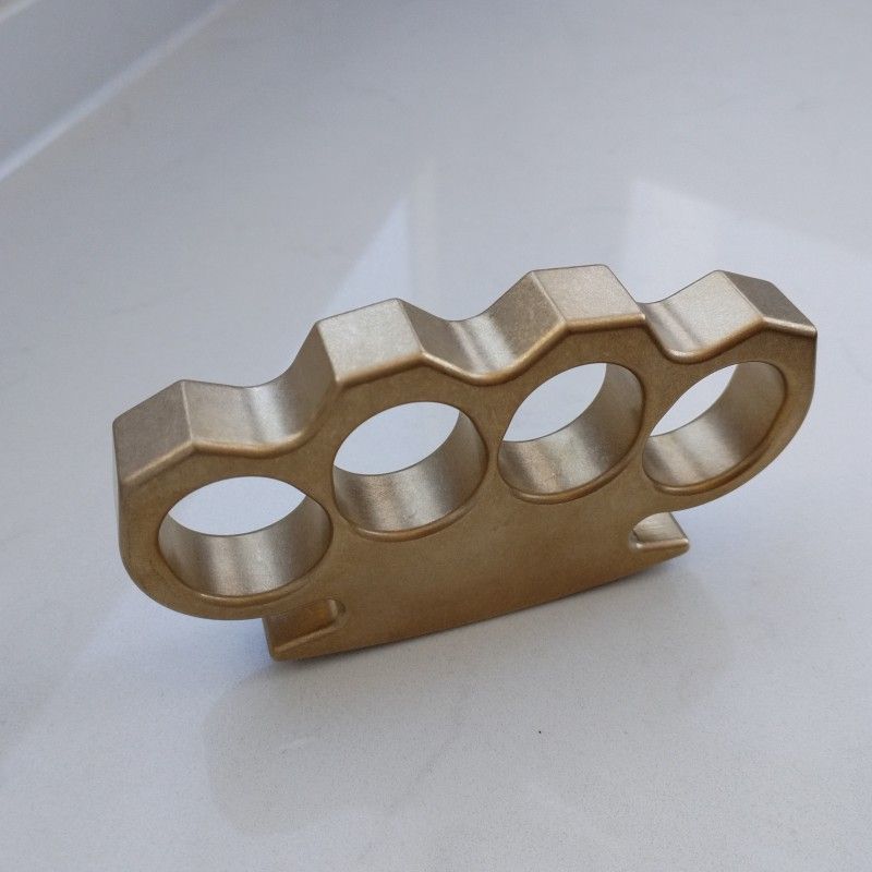 Solid Brass Knuckle Duster Finger Buckle Self-defense Broken Window ED ...