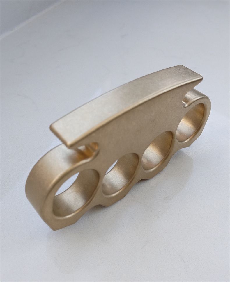 Solid Brass Knuckle Duster Finger Buckle Self-defense Broken Window ED ...