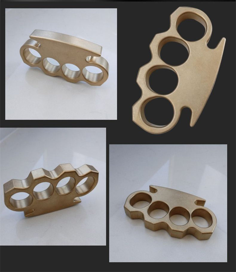 Solid Brass Knuckle Duster Finger Buckle Self-defense Broken Window ED ...