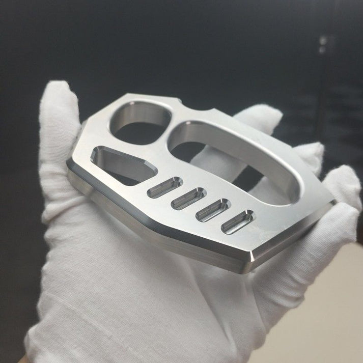 Solid 304 Stainless Steel Knuckle Duster Finger Buckle Self Defense Wi ...