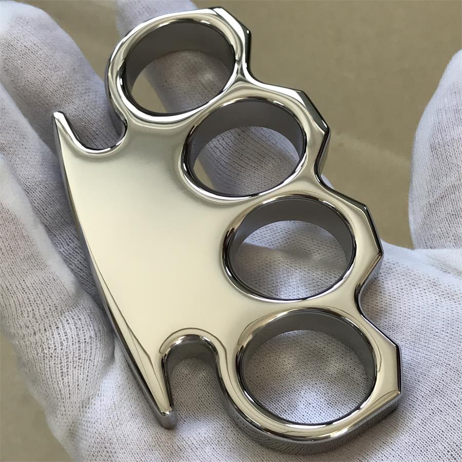 The King Classic Mirror Steel Knuckle Duster Self Defense EDC Tool ...