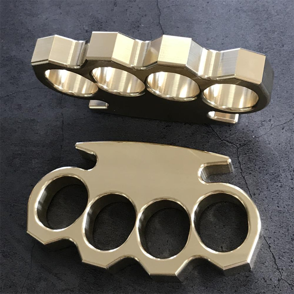 Real Metal Brass Steel And Titanium Knuckle Dusters for Self Defense ...