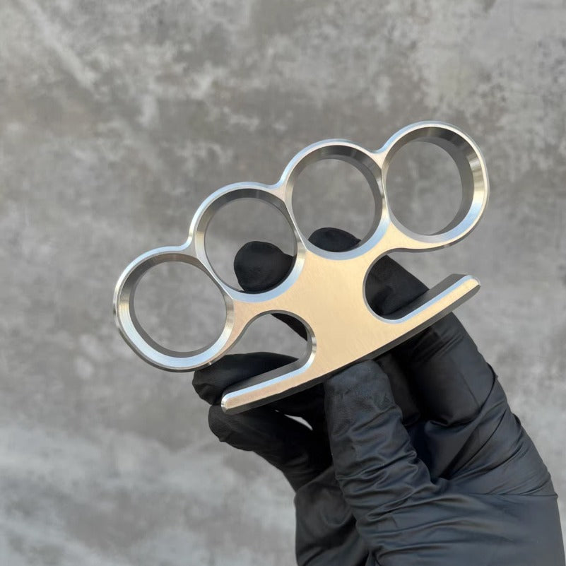Solid Steel Knuckle Duster Broken Window Self-defense EDC Tool ...