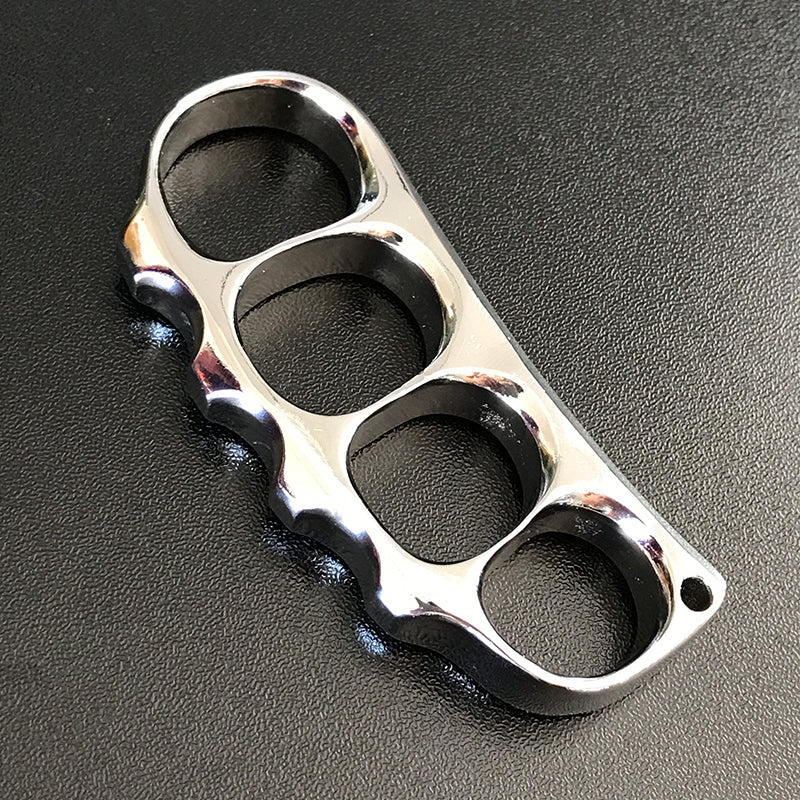 Solid Sturdy Knuckle Duster Boxing Self Defense Four Finger Buckle Win ...