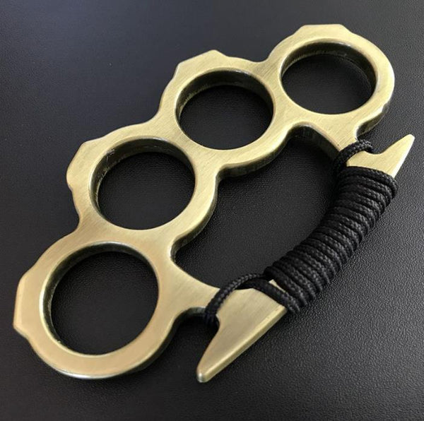 Order - Solid Brass Knuckles Duster For Self Defense Window Breaker ED ...