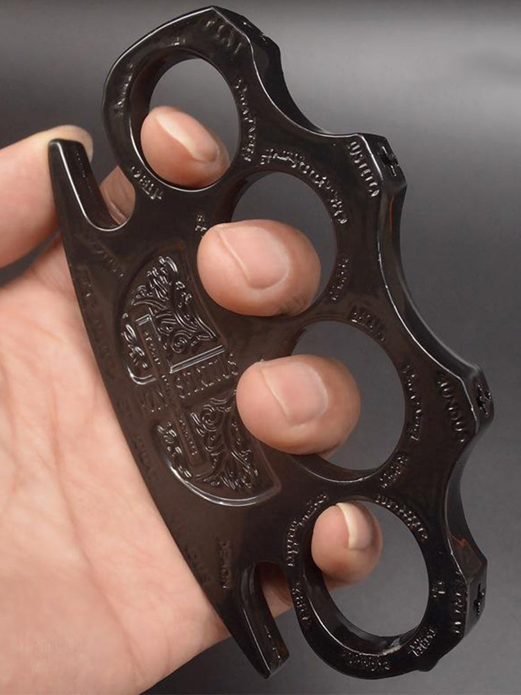 Thickened and widened metal brass knuckles duster four-finger buckle f ...