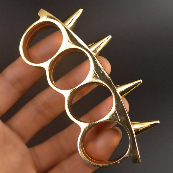 Metal Defense Knuckle Duster Finger Clasp Ring Men and Women Outdoor S ...